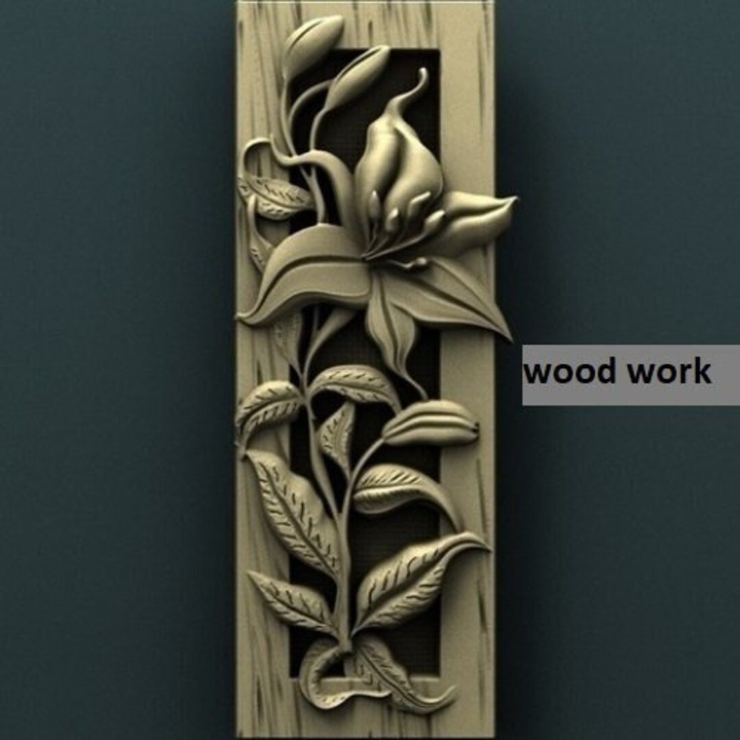 3D Flower Relief STL Model: CNC Router File, Woodworking Artcam - Etsy