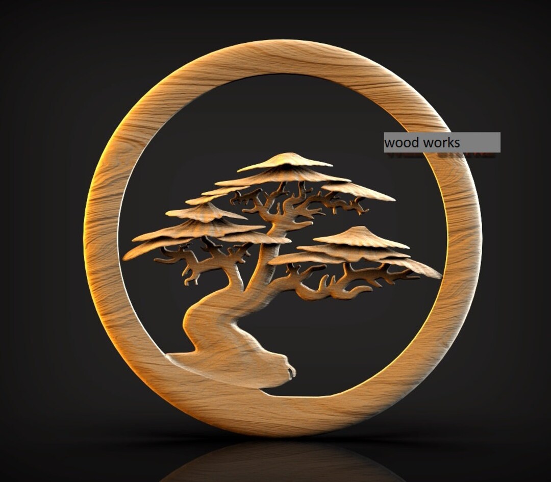 3D Stl Molel, 3d Tree Relief,wood Working,cnc Machine,wood Relief,3d ...