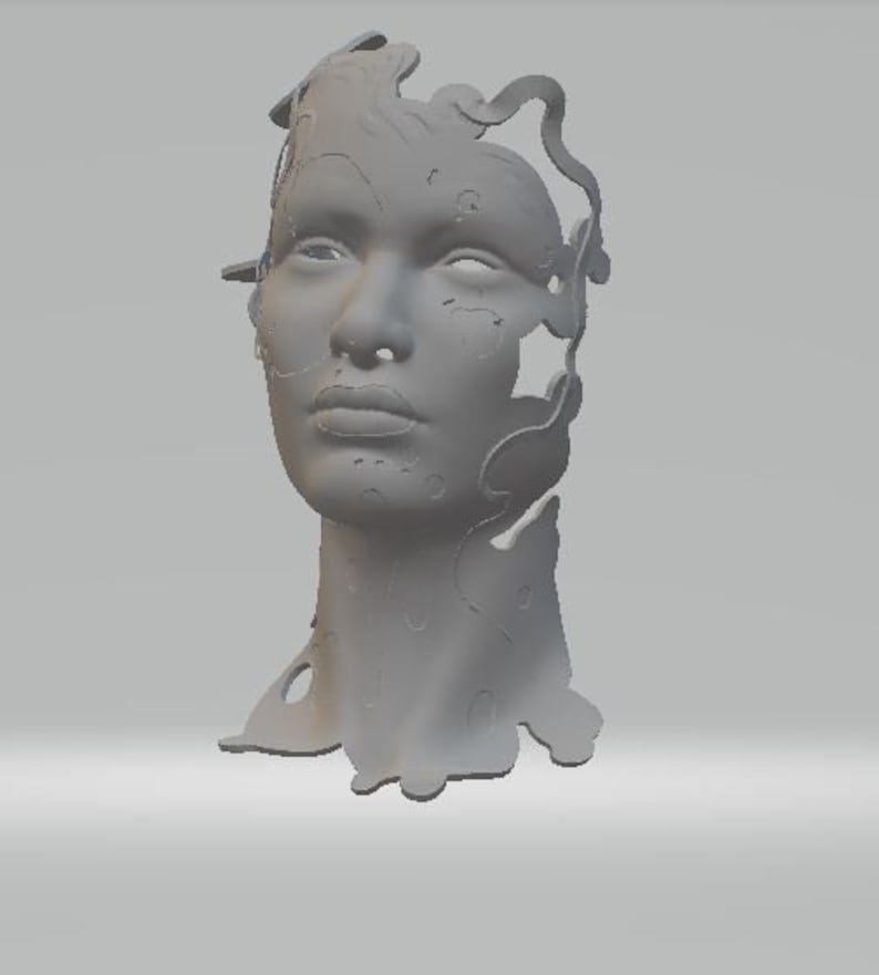 3D Stl Woman Mask ,3D Stl Woman Face Drawing File,face Stl for Priting ...