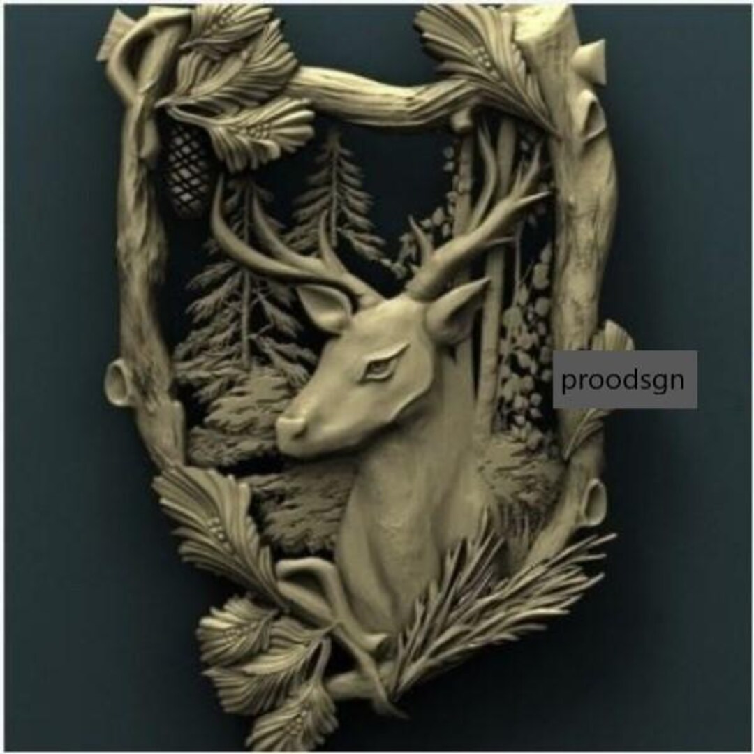 Deer 3D STL Model: Wood Relief CNC Router File - Etsy