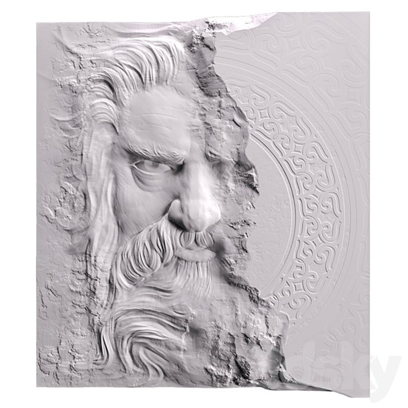 3D Man Face Relief STL Model: CNC Router File - Etsy
