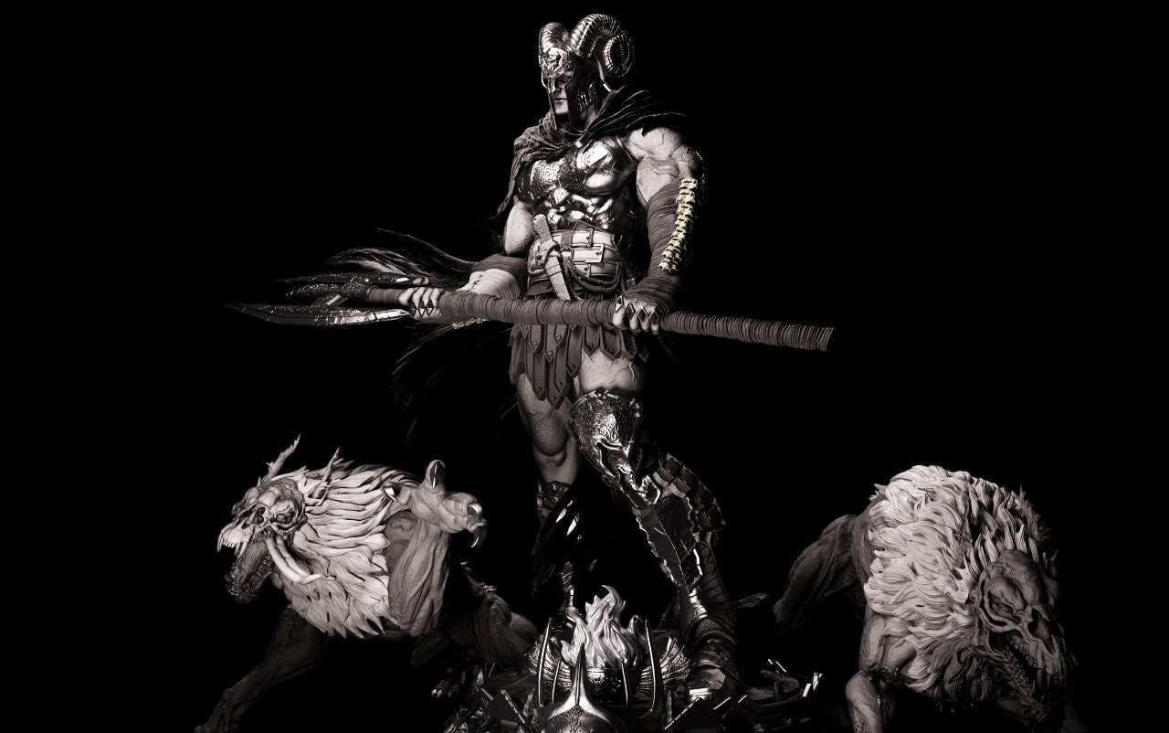 3D Stl Wolf and Warrior Model,3d Stl Drawing File,stl for Priting,3d ...