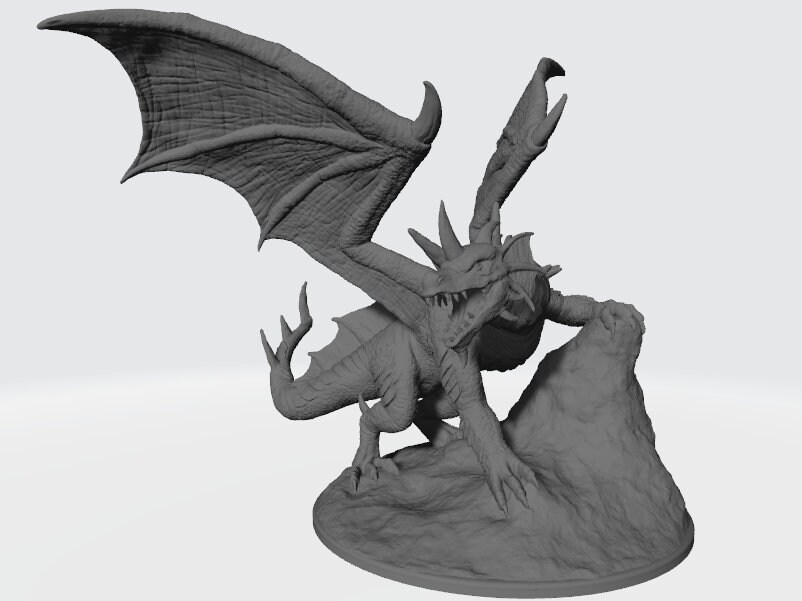 3D Dragon STL Model for 3D Printing - Etsy