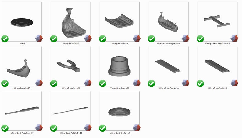 3D Viking Boat Model STL File for 3D Printing - Etsy