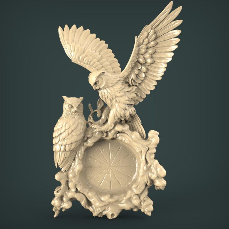 3D Owl STL File for 3D Printer - Etsy