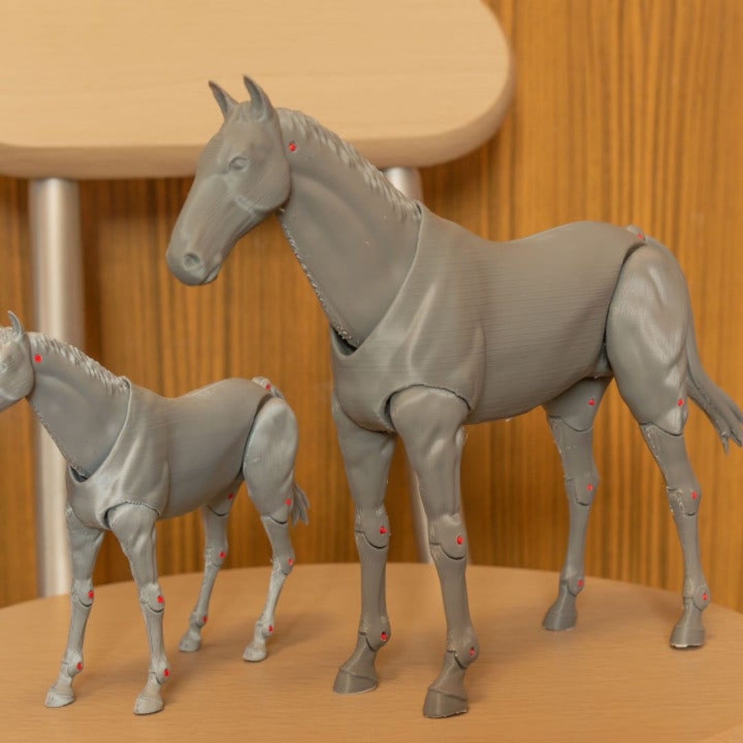 3D Horse STL File: Articulated Model for 3D Printing - Etsy