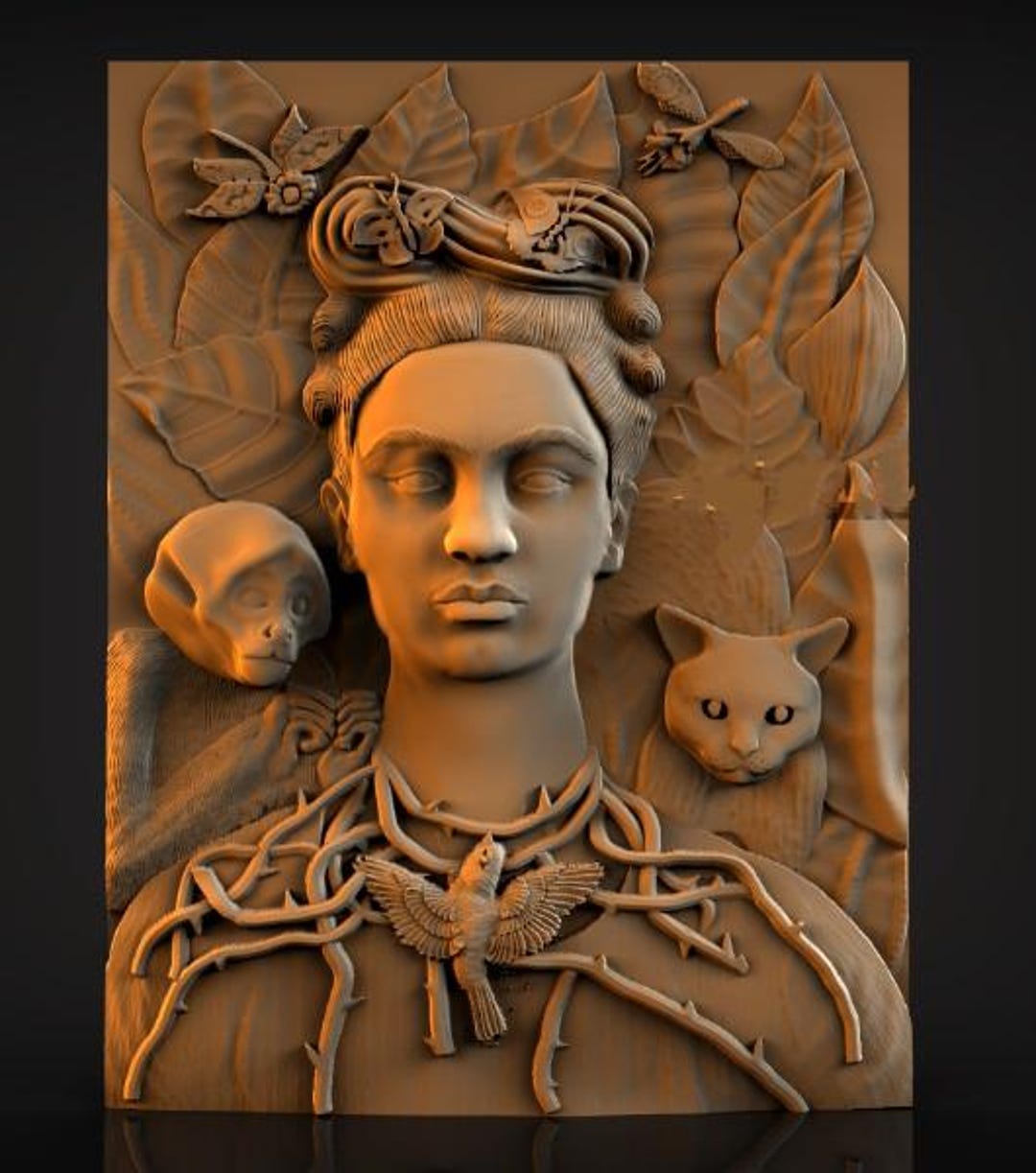 3D Woman Relief STL Model: CNC Router File, Wood Carving Artcam - Etsy ...