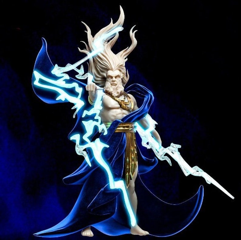 3D Zeus Figure STL Model for 3D Printing - Etsy