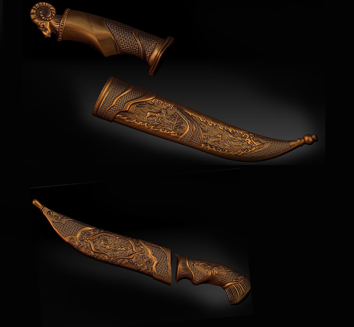 3D Stl Model,3d Stl Dagger Handle Drawing File,stl for Priting,3d ...