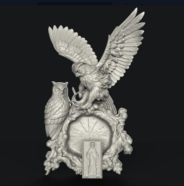 3D Owl STL File for 3D Printer - Etsy