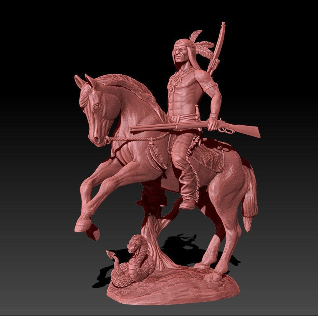 3D Stl Model,3d Stl Native American Drawing File,stl for Priting,3d ...