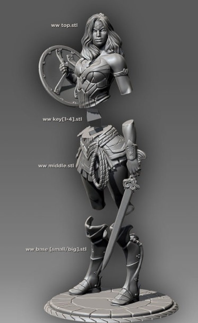 3D Stl Model,3d Stl Warrior Woman Drawing File,stl for Priting,3d ...
