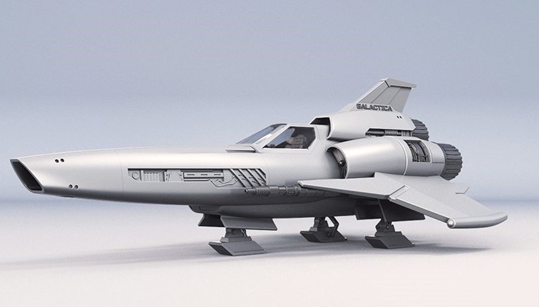 3D STL Jet Model: Sci-fi Spaceship for 3D Printing (digital Download ...