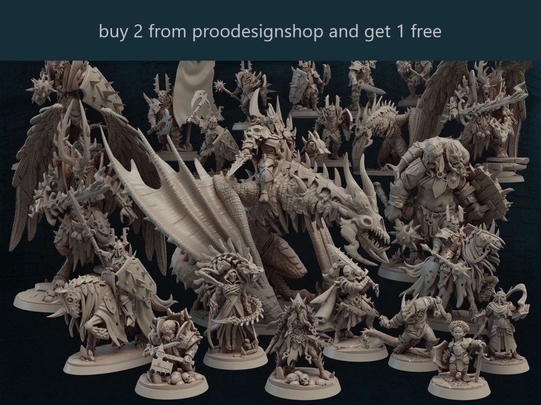 3D stl Monster Set, dibujo de monstruo 3D para imprimir, stl para ...