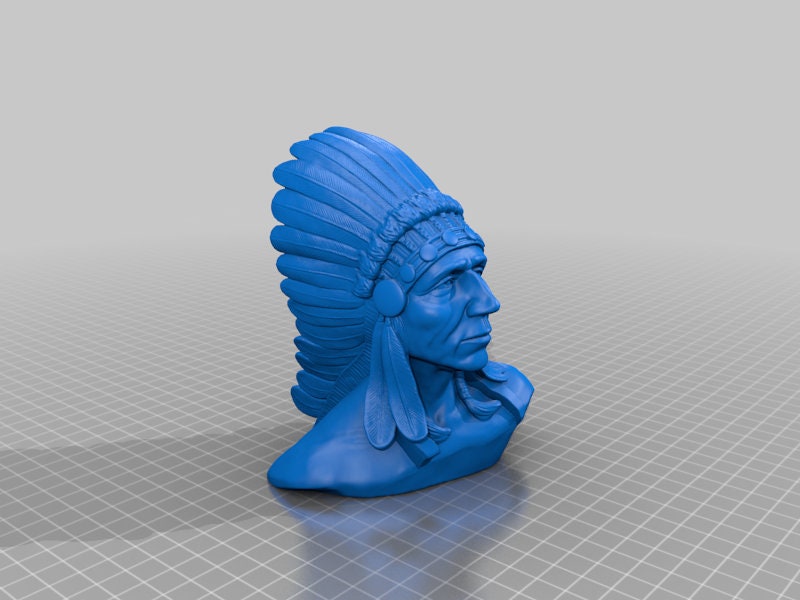 3D Stl Model,3d Stl Native American Man Drawing File,stl for Priting,3d ...