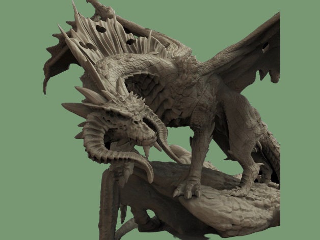 3D Dragon STL Model for 3D Printing (digital Download) - Etsy