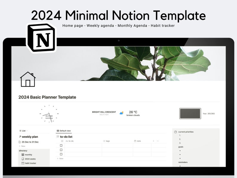 2024 Notion Template | Notion Dashboard | 2024 Digital Planner | Notion ...