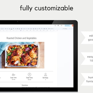 Recipe Template | Cookbook Template | Recipe Google Docs | Recipe Book ...