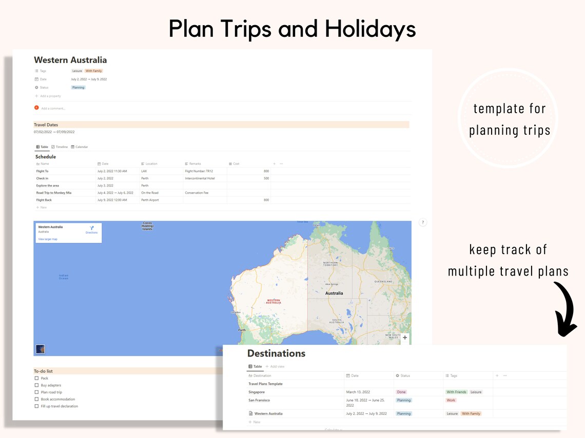 Notion Personal Planner Notion Template Notion Planner - Etsy UK