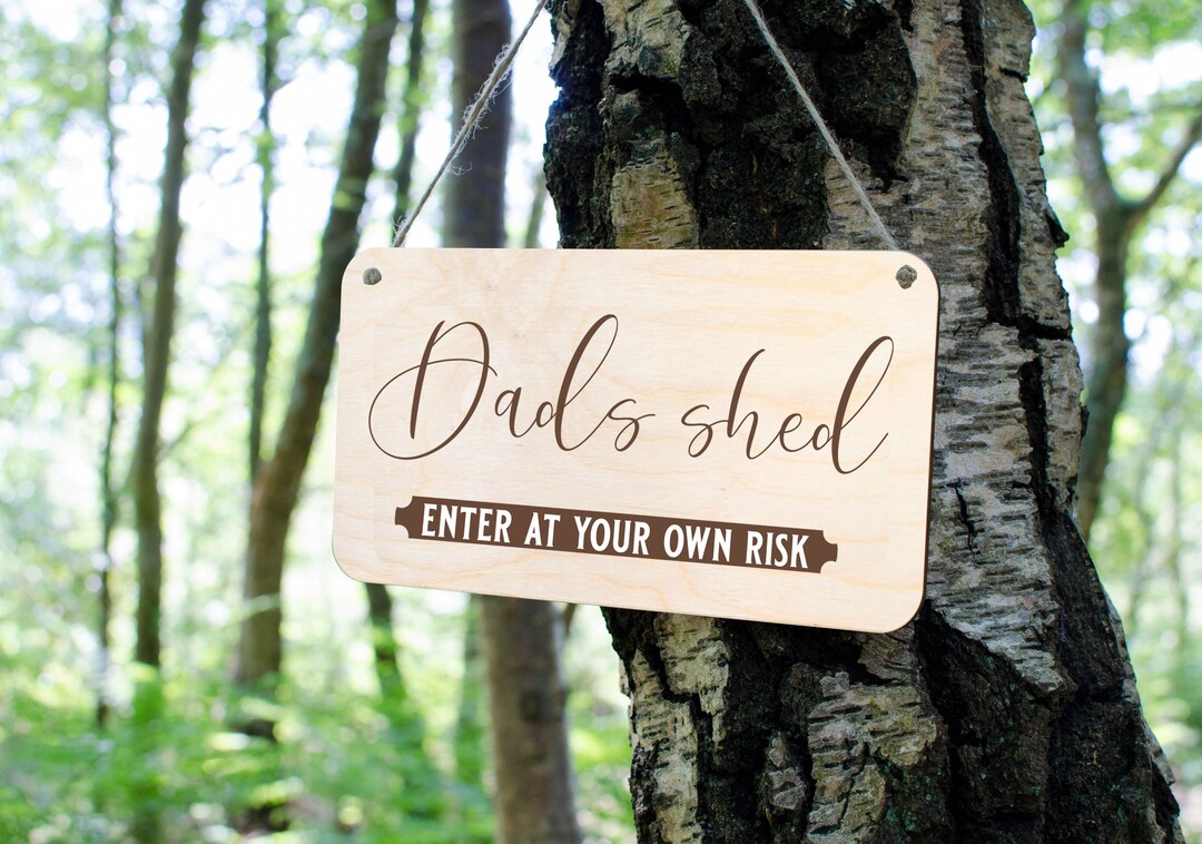 Dad's Shed Fathers Day Gift, Shed Sign, Fathers Day Gift From Wife - Etsy