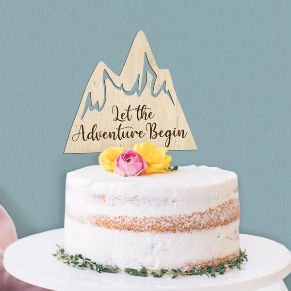 Adventure Awaits Cake Topper - Etsy