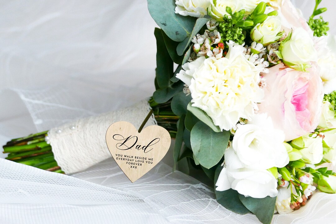 Wedding Memorial Bouquet Charm, Father of the Bride Memorial Charm ...