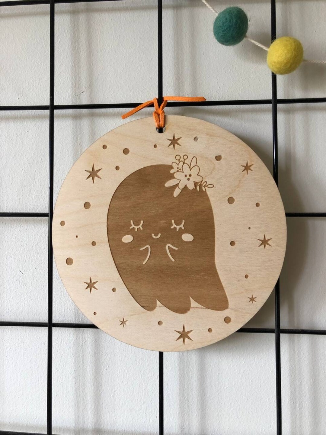 Cute Ghost Wooden Sign Cute Halloween Decorations Autumn - Etsy