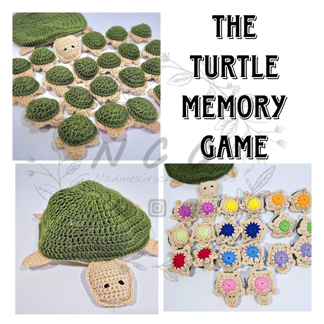 Crochet Turtle Memory Game Educational Toy Crochet Toy - Etsy
