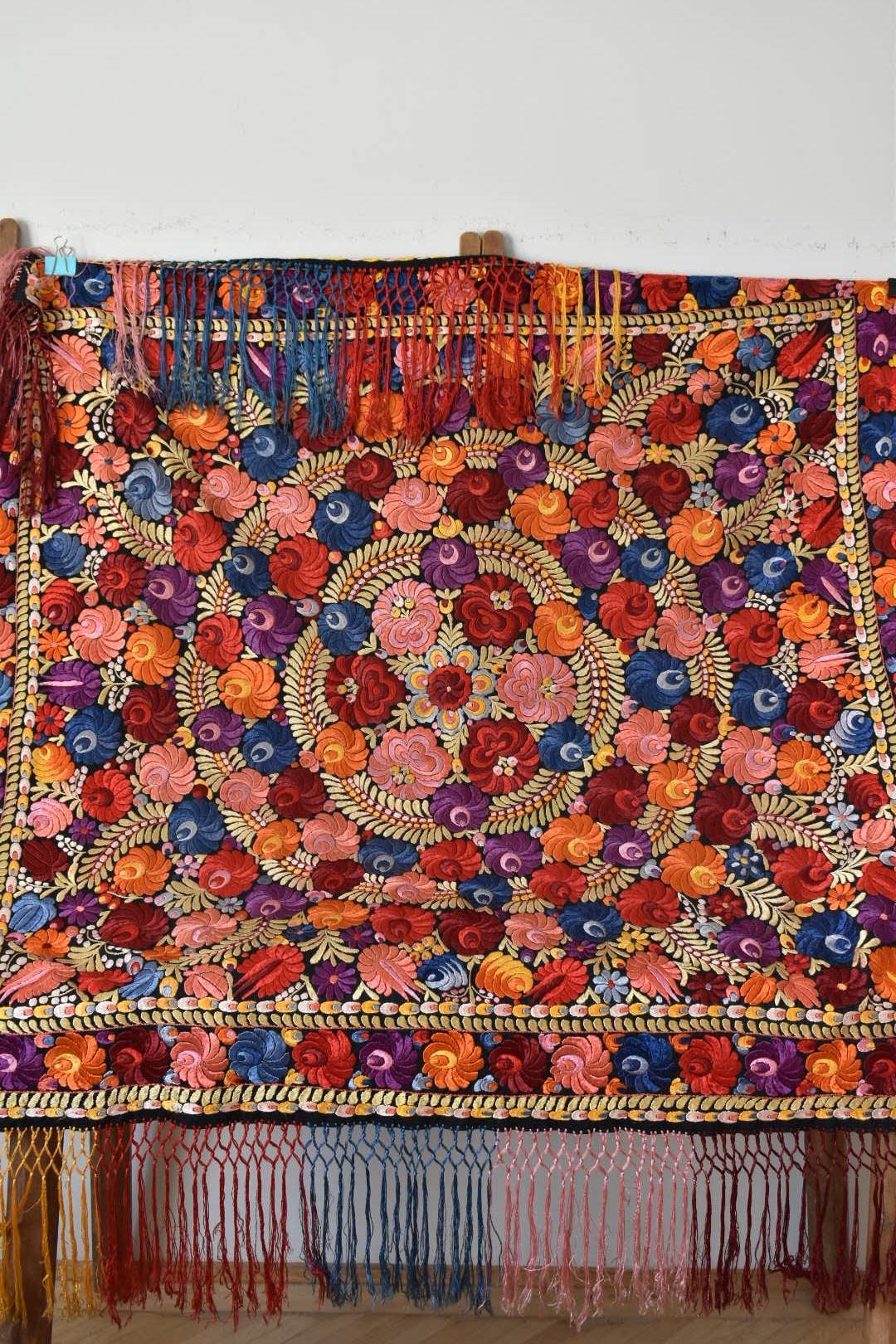 Antique Matyo Embroidered Panel - Etsy