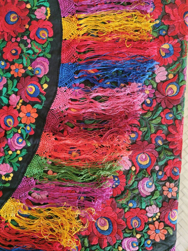 Antique Matyo Embroidered Table Cloth - Etsy