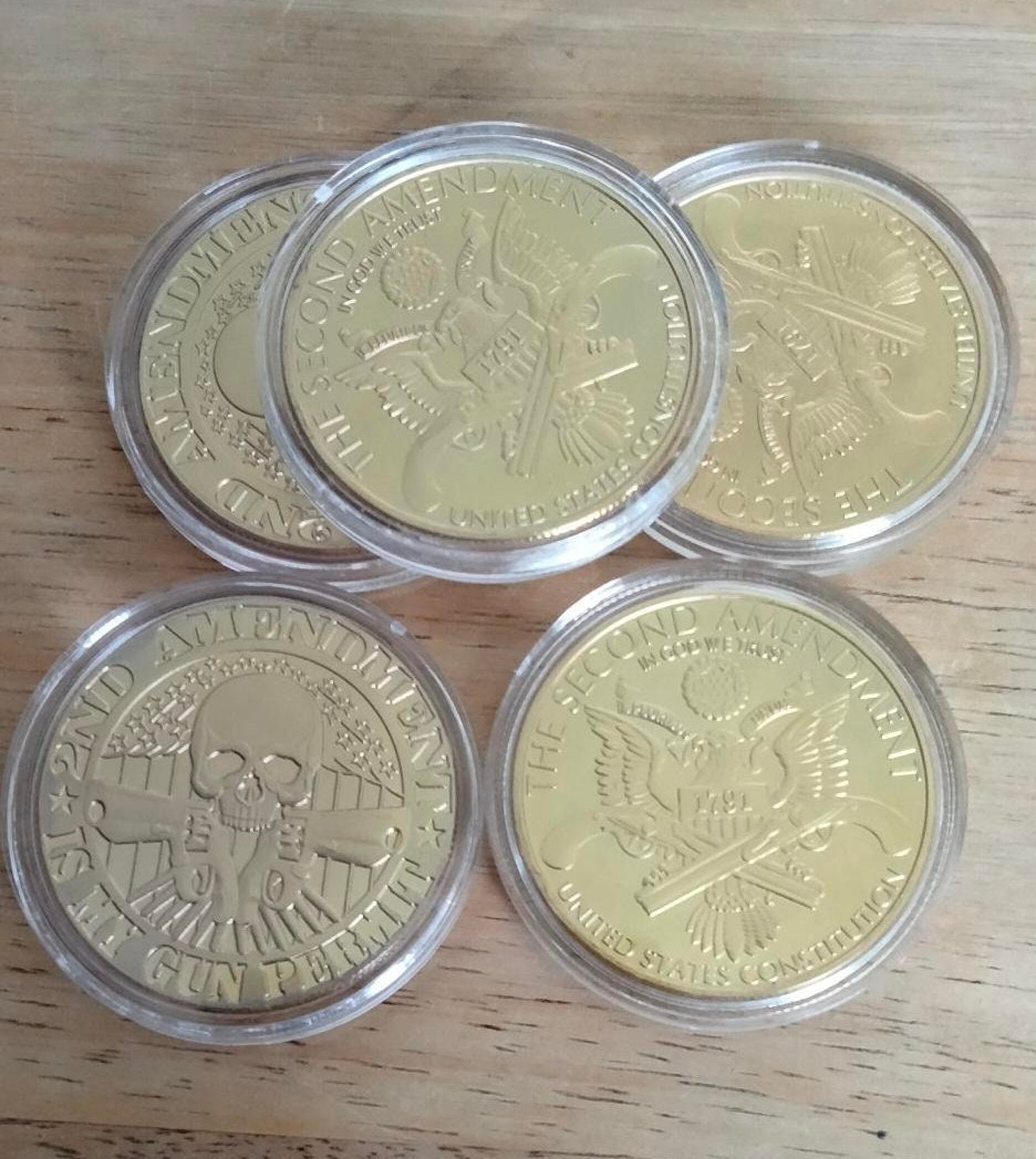 2nd Amendment Gun Coin Gold. - Etsy