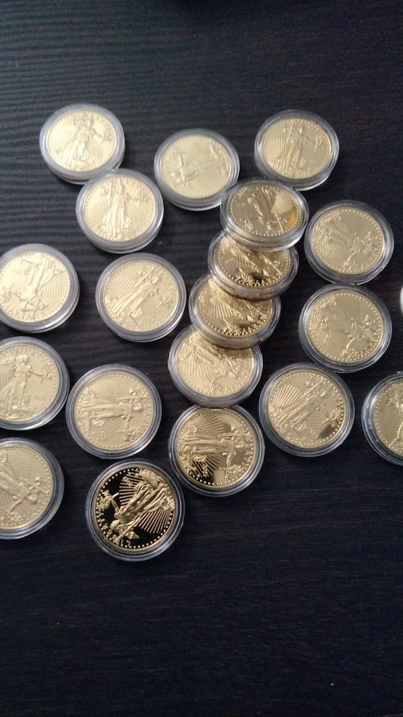 Gold Coin American Eagle 1/2 Oz. Coin 2021 REPLICA Gold Plated | Etsy