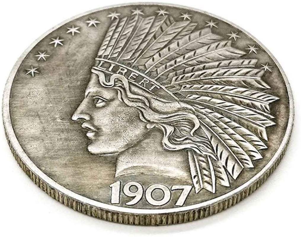 USA Indian Head 1907 Silver 10 Dollars Eagle Collectible Commemorative ...