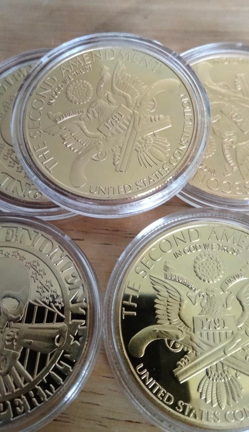 2nd Amendment Gun Coin Gold. - Etsy