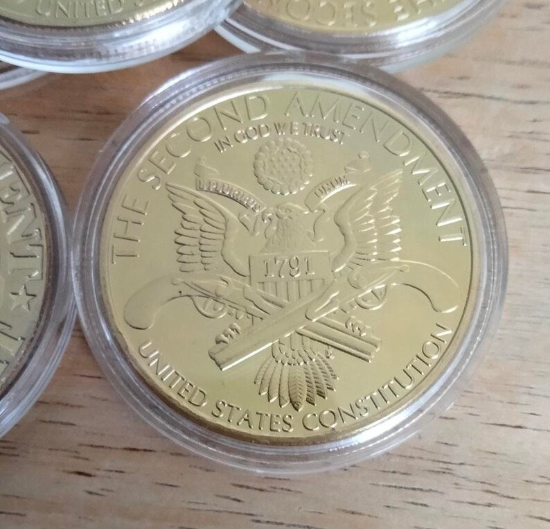2nd Amendment Gun Coin Gold. - Etsy