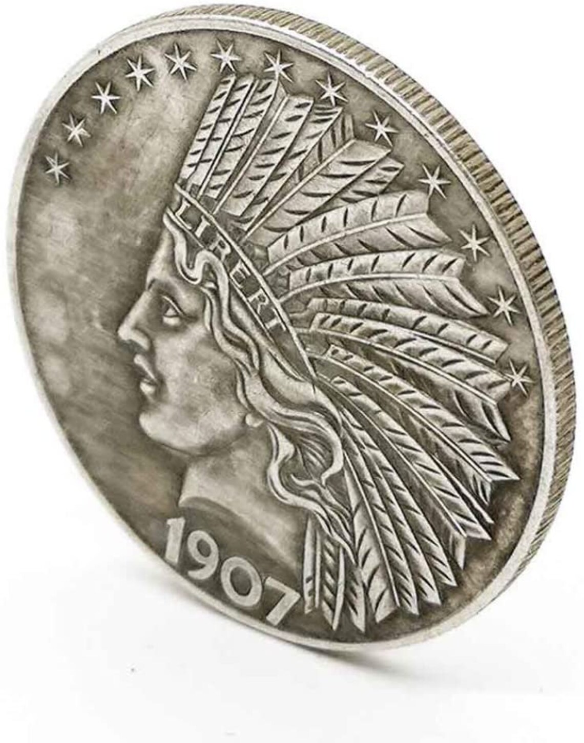 USA Indian Head 1907 Silver 10 Dollars Eagle Collectible Commemorative Coin Curio - Etsy