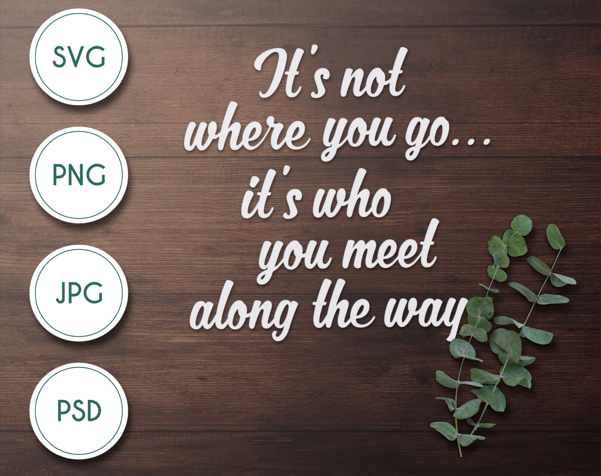 It's Not Where You Go It's Who You Meet Along the Way - Etsy