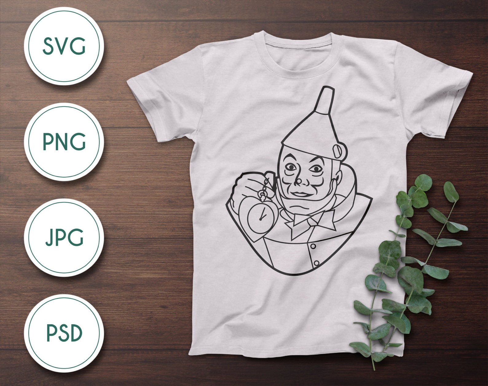 Tin Man Closeup Face Line Art - the Wizard of Oz Inspired SVG Digital ...