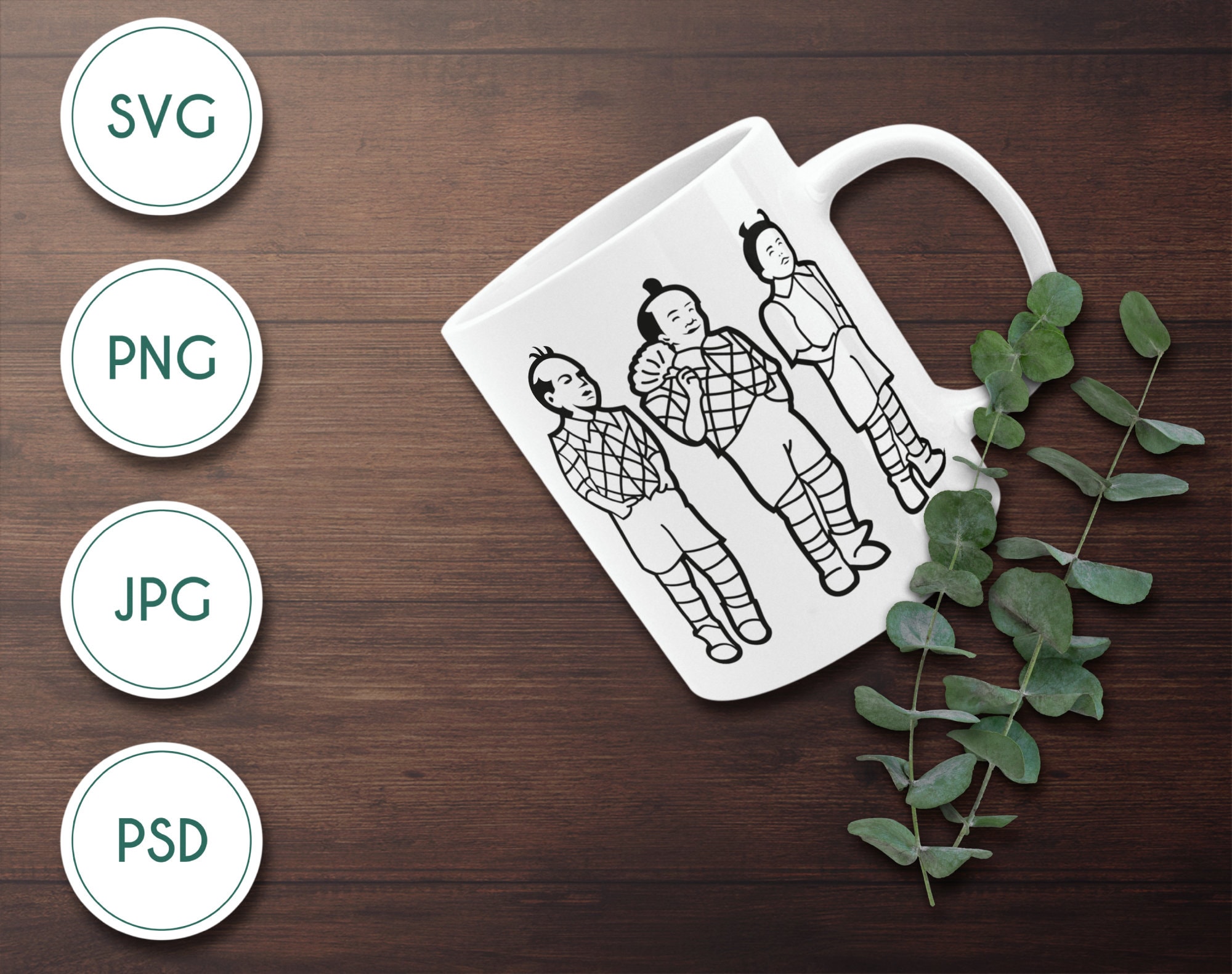 The Lollipop Guild Line Art - the Wizard of Oz Inspired SVG Digital ...