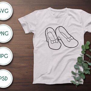 Ruby Slippers - Red Shoes Line Art - the Wizard of Oz Inspired SVG ...