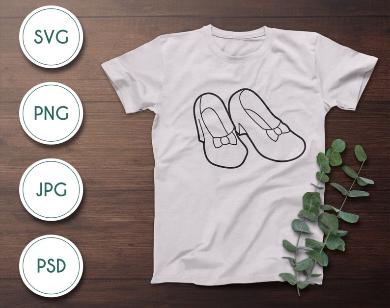 Ruby Slippers - Red Shoes Line Art - the Wizard of Oz Inspired SVG ...