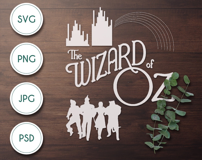 Layerable Logo Pack Line Art the Wizard of Oz Inspired SVG - Etsy