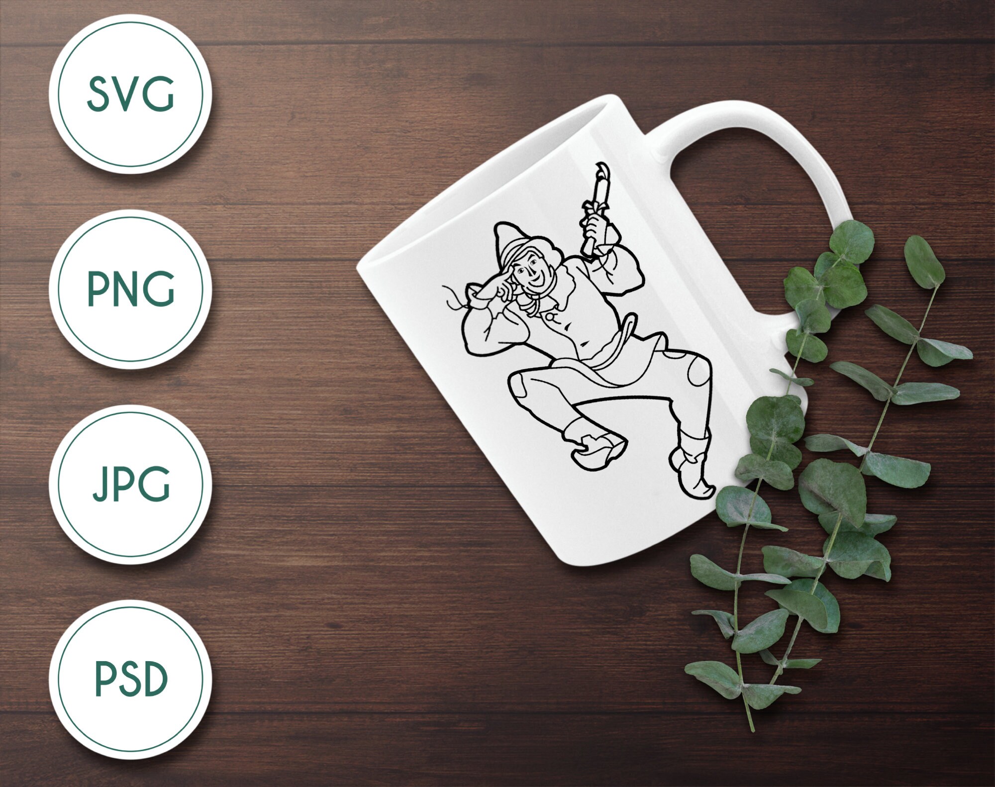 Scarecrow Happy With Diploma Line Art - the Wizard of Oz Inspired SVG ...