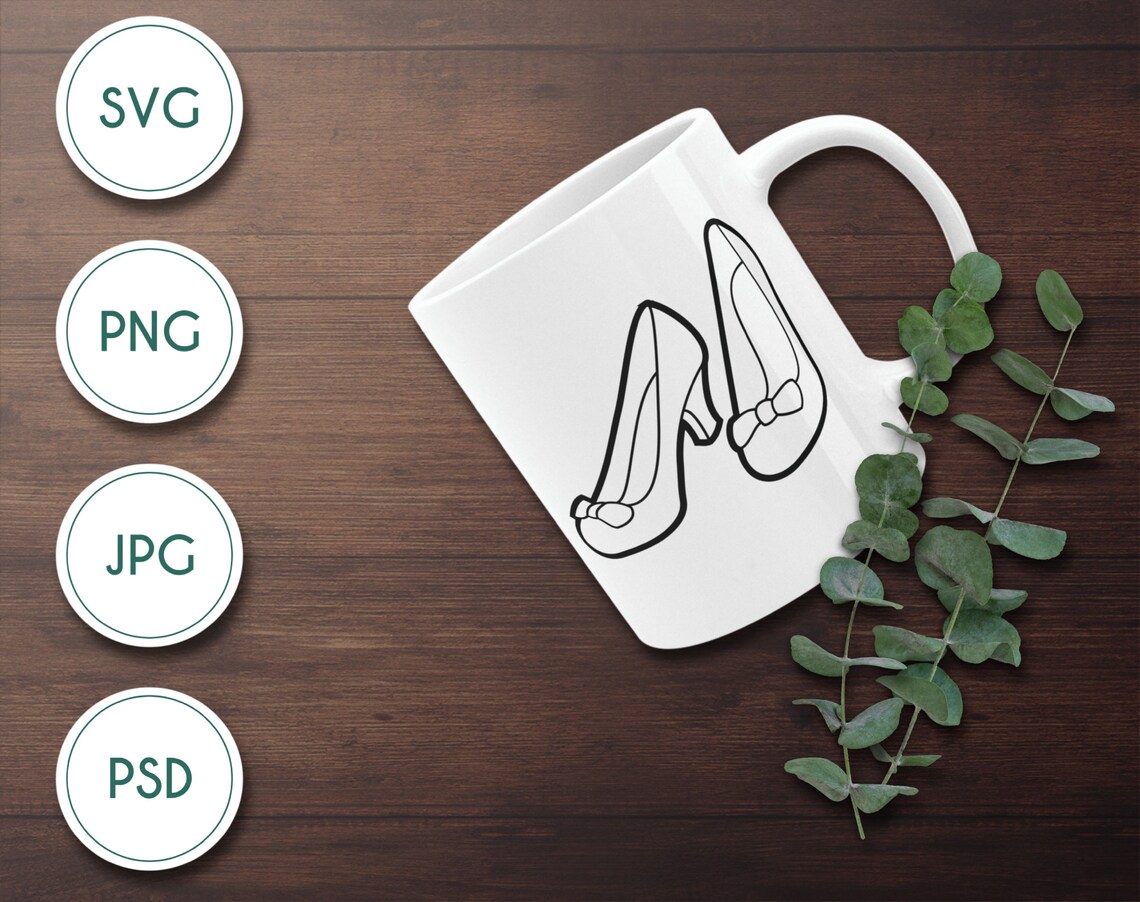 Ruby Red Slippers Heels Shoes Line Art - the Wizard of Oz Inspired SVG ...