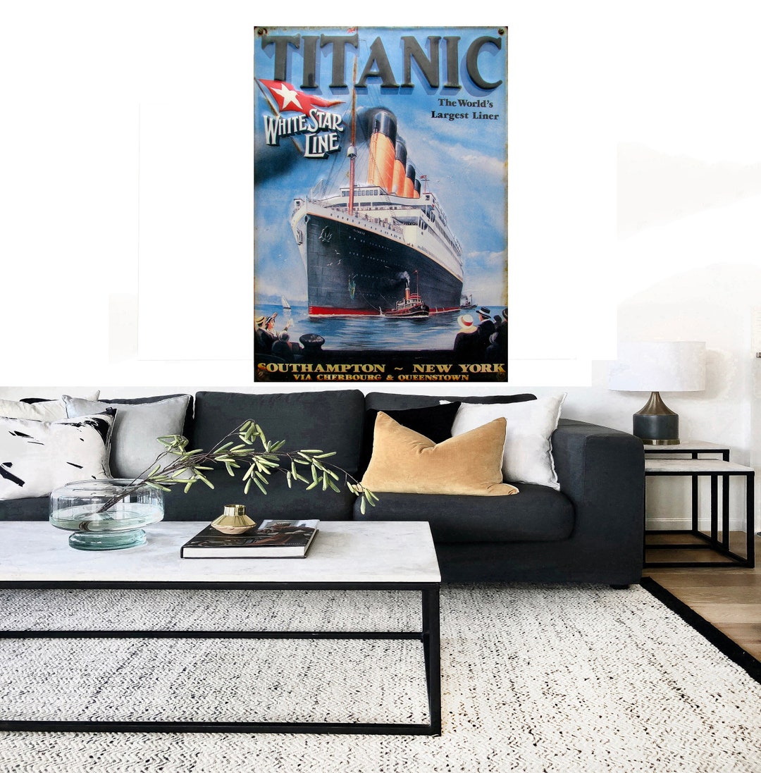 Titanic Ship Vintage Framed Canvas Art Print - Etsy
