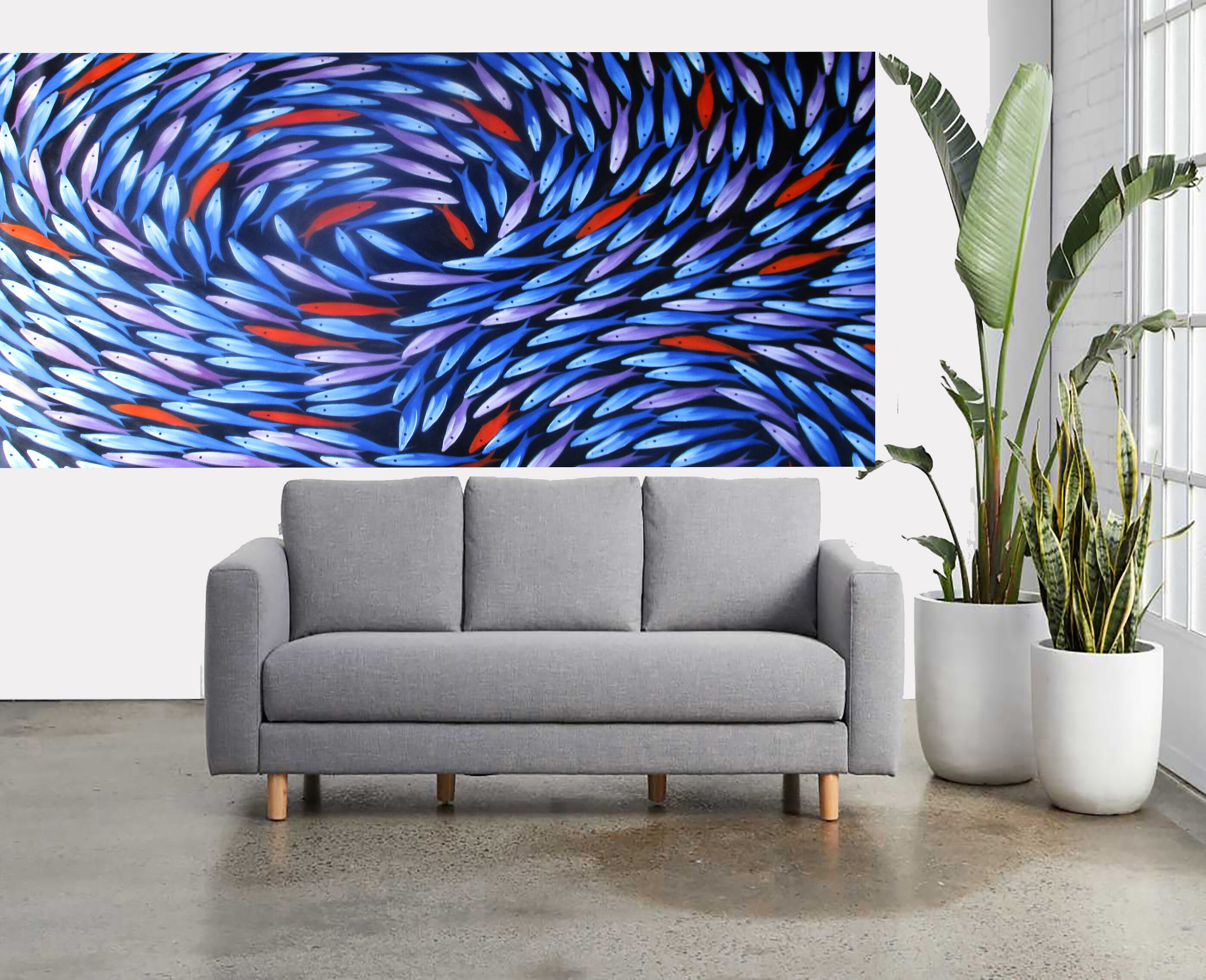 Huge Original Painting Custom Fish Art Oil on Canvas Fish - Etsy