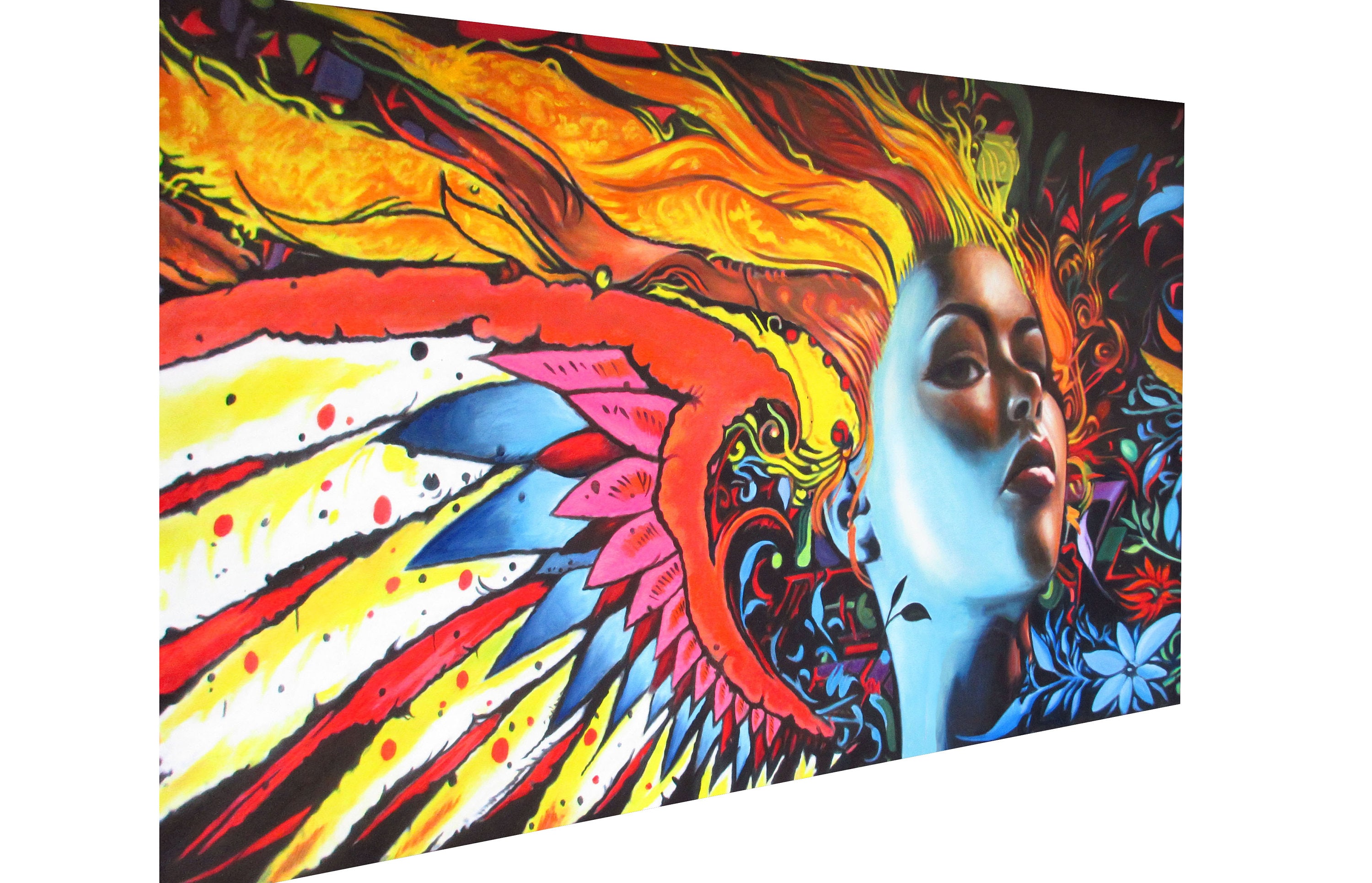 Street Art Graffiti Urban Princess Goddess Painting Canvas Not Banksy ...