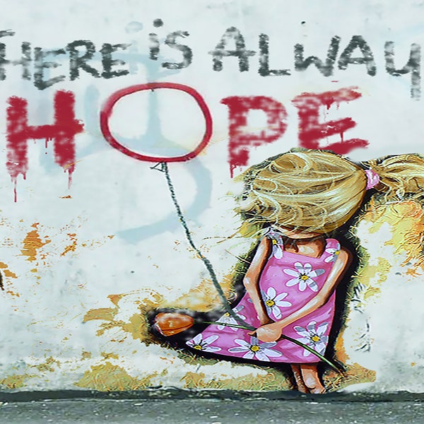 Banksy Canvas There is Always Hope - Etsy