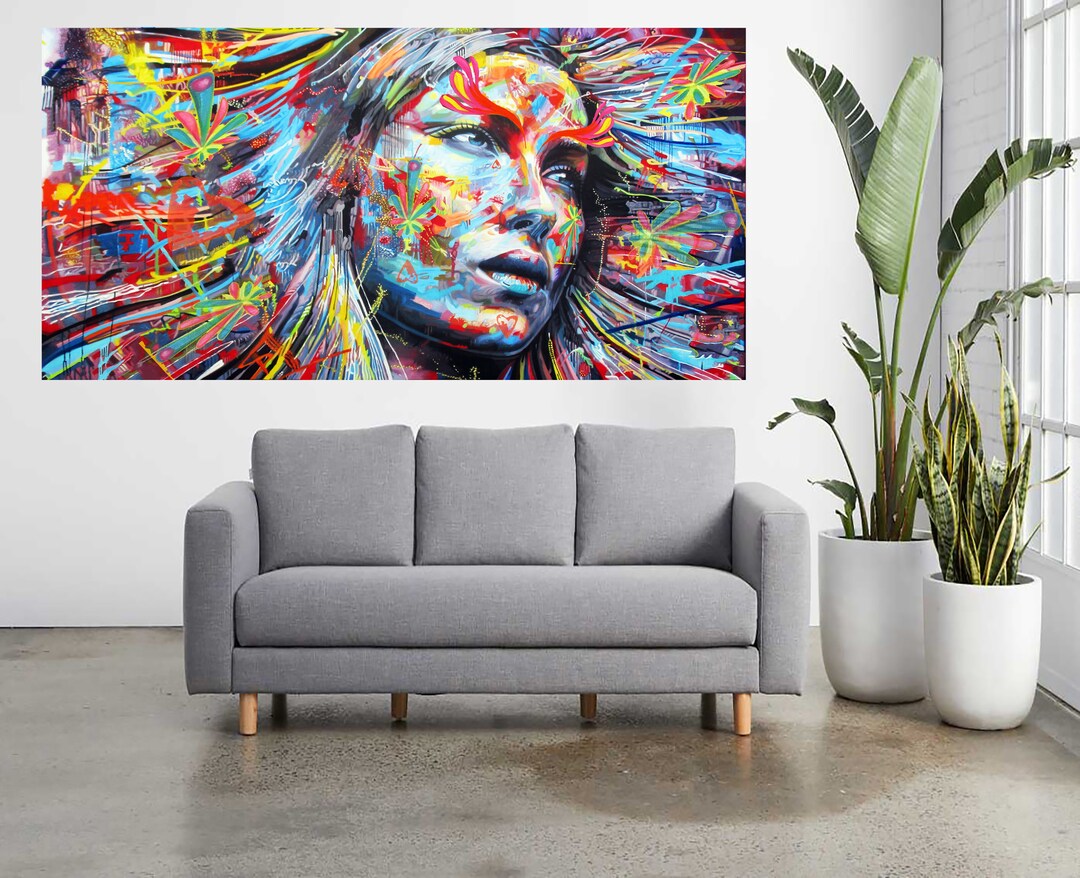 Street Art, Urban Princess, Graffiti Painting, Canvas Not Banksy Mural ...