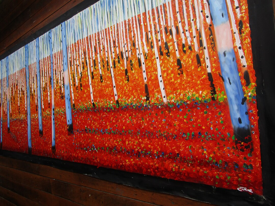 Bush Scrub, Tree Art, Huge Original Painting, Oil on Canvas, Custom ...